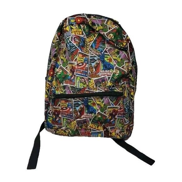 Marvel | Other | Marvel Super Hero Backpack Comic Look Thor Ironman And Captain America Padded ...